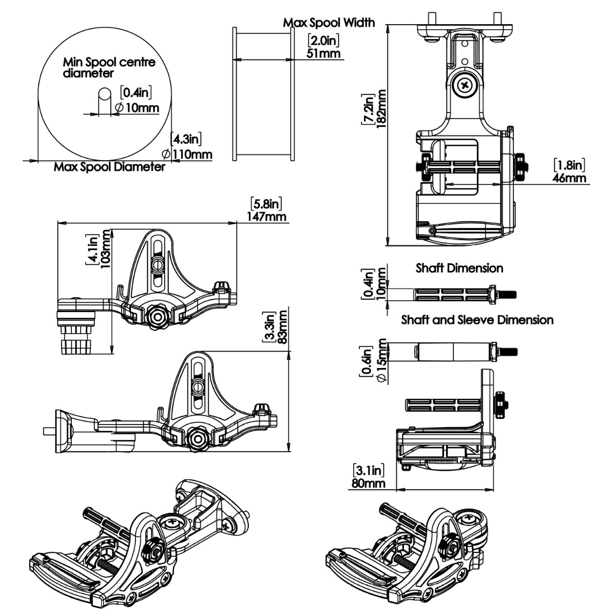 Railblaza Spooling Station - Fixed / Starport Mount